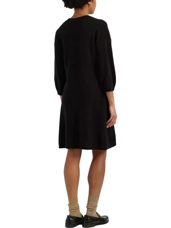 Chinti & Parker Wide-sleeve Relaxed-fit Mini Dress - Black