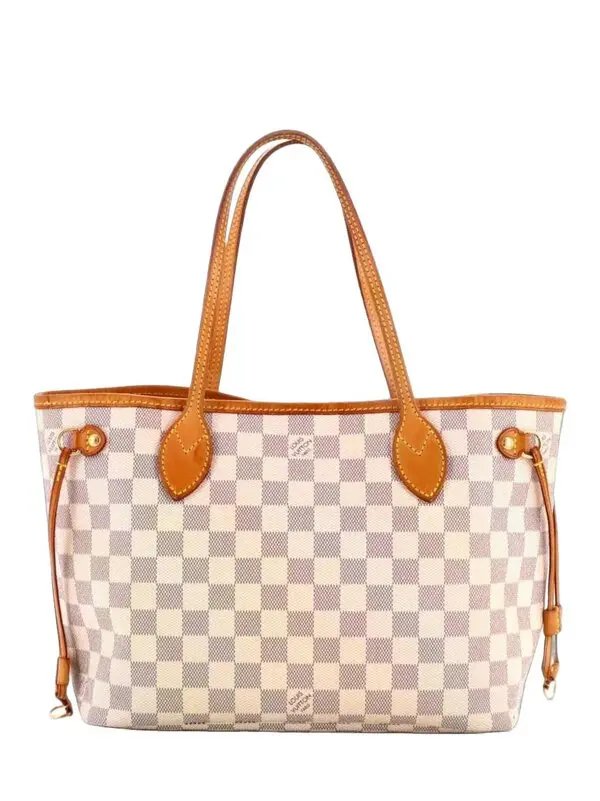 LOUIS VUITTON Damier Neverfull Pm Tote Bag - White