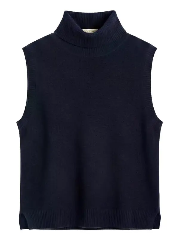 Chinti & Parker High-neck Sleeveless Sweater - Blue