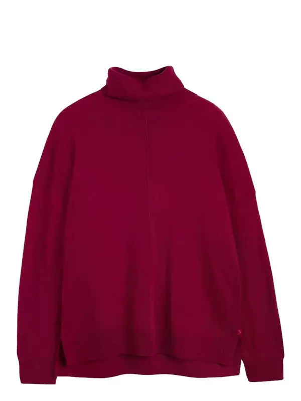 Chinti & Parker Roll Neck Relaxed Fit Sweater - Red
