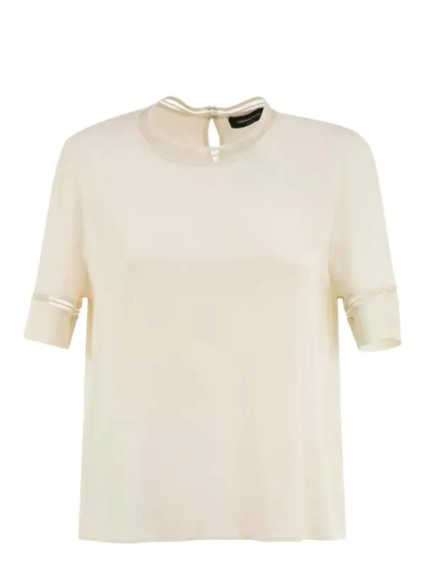 Fabiana Filippi Embroidered Trim Blouse - Neutrals