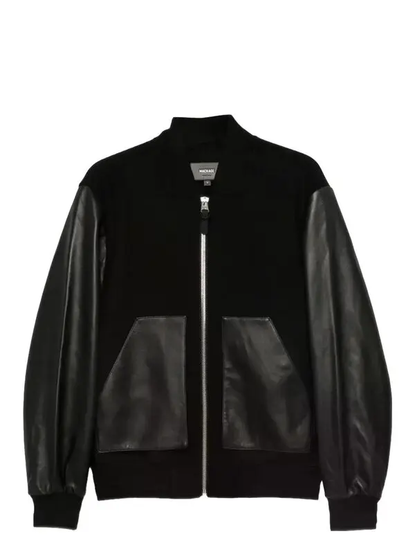 Mackage Tripp Leather-panelled Bomber Jacket - Black