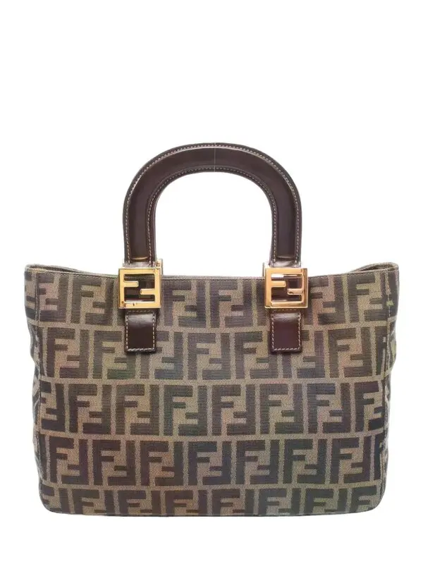 Fendi 2000s Zucca Monogram Top Handle Bag - Brown