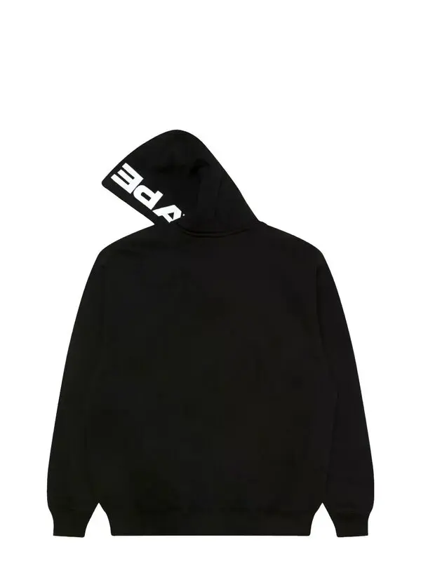 AAPE BY *A BATHING APE Logo Print Zip-up Hoodie - Black