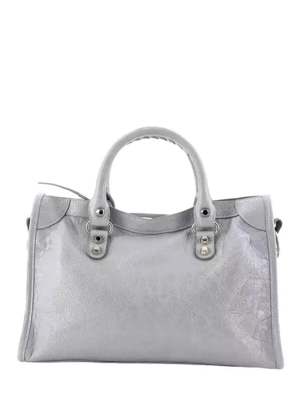 Balenciaga Le City Bag Leather Small Tote Bag - Grey