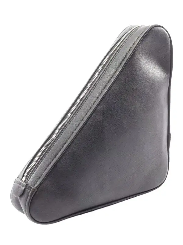 Balenciaga Medium Triangle Clutch Bag - Black