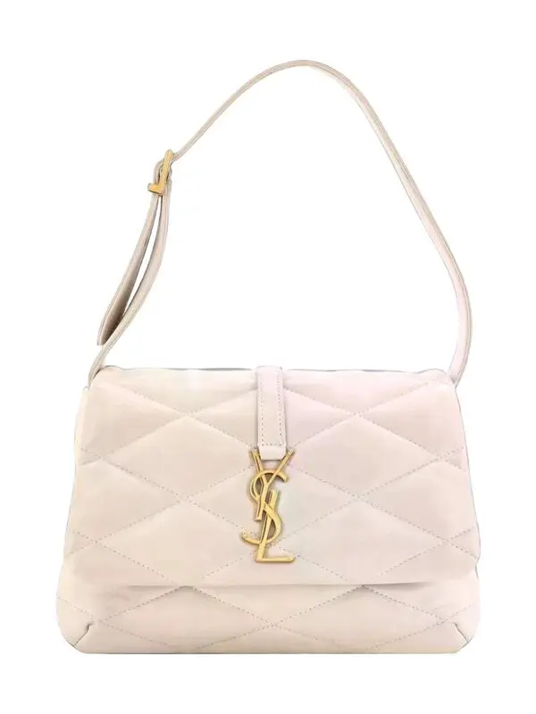Saint Laurent Le 57 Quilted Leather Shoulder Bag - Neutrals