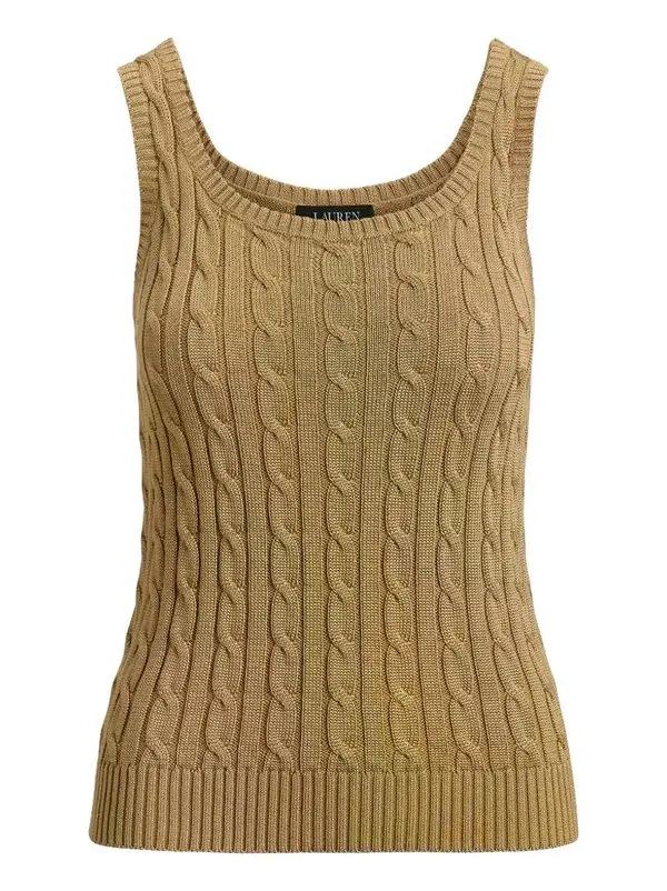 Ralph Lauren Sleeveless Cable-knit Top - Brown