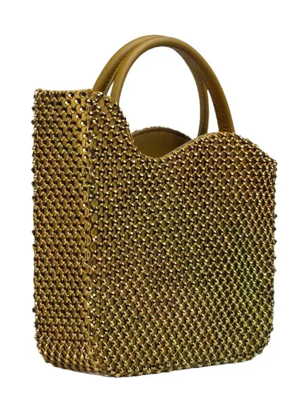 LE SILLA Small Ivy Crystal-embellished Tote Bag - Green