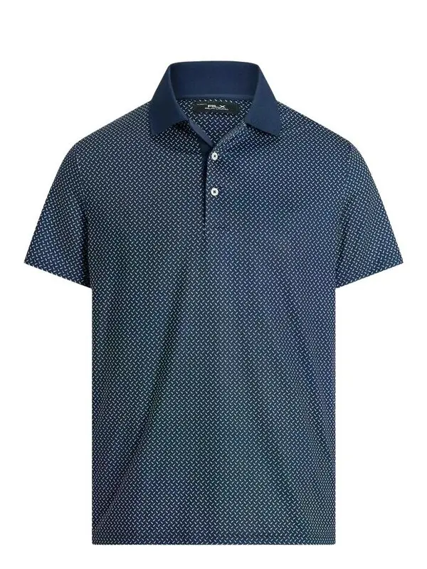 Rlx Ralph Lauren Geometric-print Polo Shirt - Blue