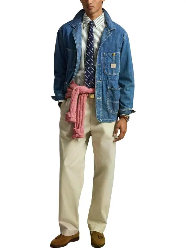 Polo Ralph Lauren Custom Fit Striped Pinpoint Oxford Shirt - White