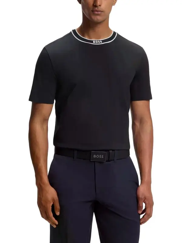 BOSS Cotton T-shirt With Logo Crew Neck - Black