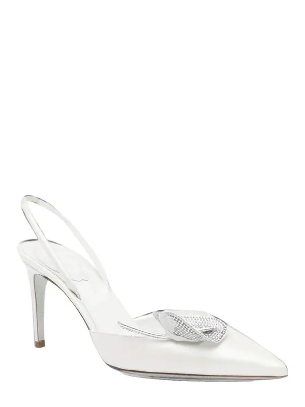 Rene Caovilla 85mm Calliope Pumps - White