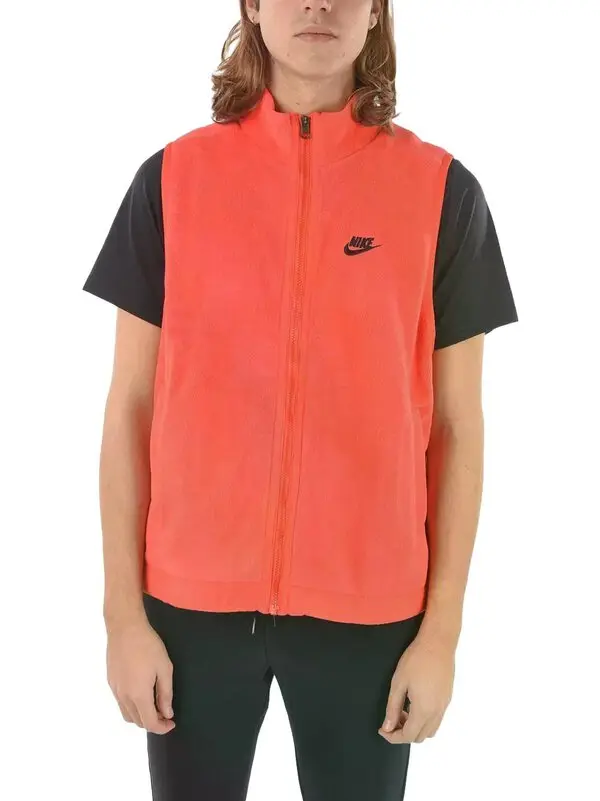Nike Fleece Zip-up Vest - Orange