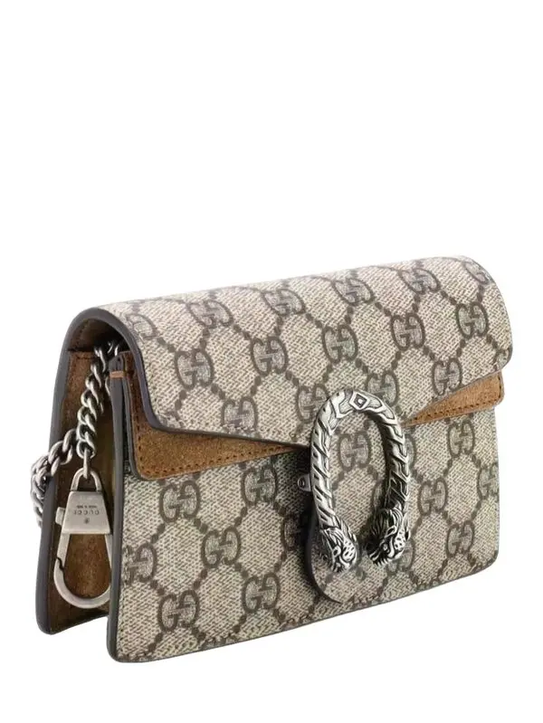 Gucci Dionysus Gg Coated Canvas Super Mini Crossbody Bag - Brown