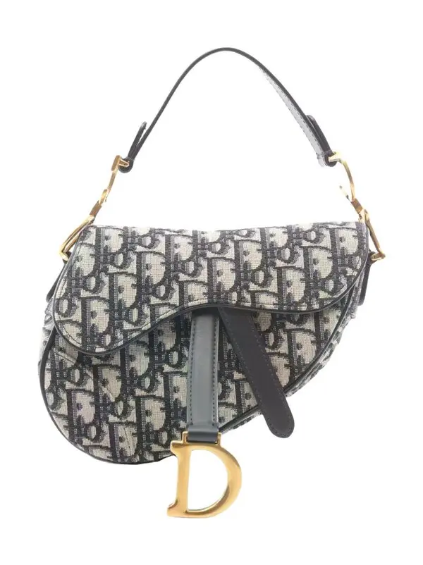 Dior Mini Oblique Saddle Shoulder Bag - Neutrals