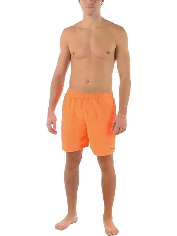 Nike Logo Embroidered Swim Shorts - Orange