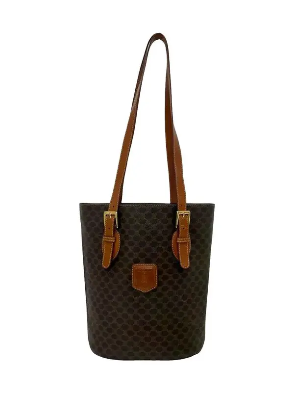 Celine Macadam Coated Canvas Tote Bag - Brown