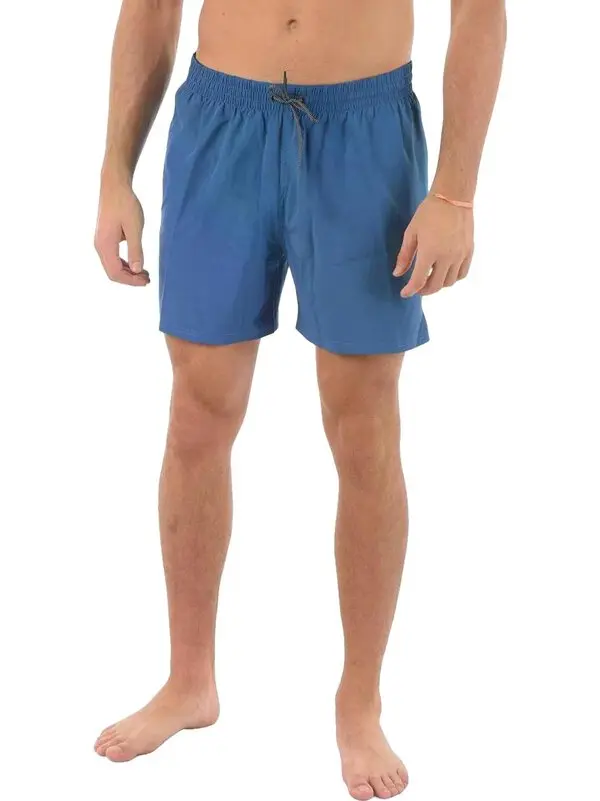Nike Logo Print Elasticated Swim Shorts - Blue