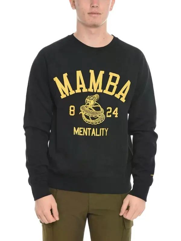 SCRIMMAGE Logo Print Crewneck Sweatshirt - Black