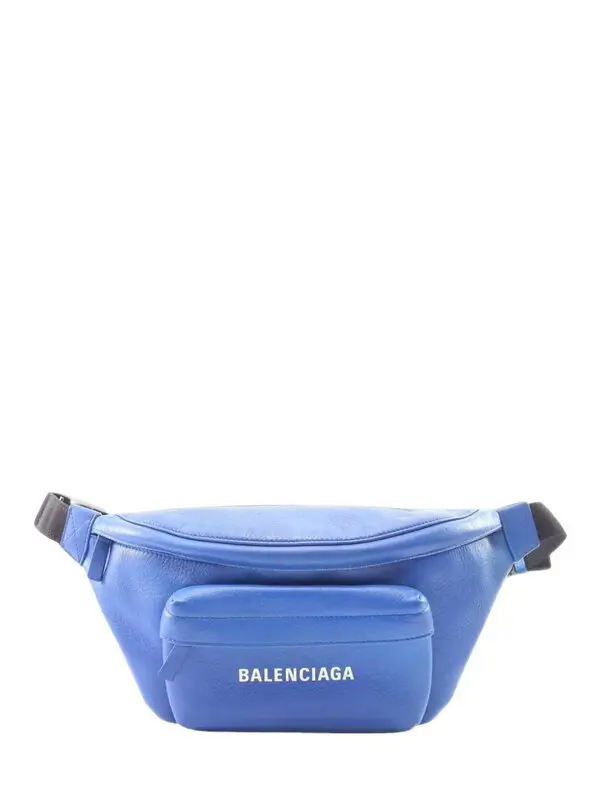 Balenciaga Leather Everyday Belt Bag - Blue