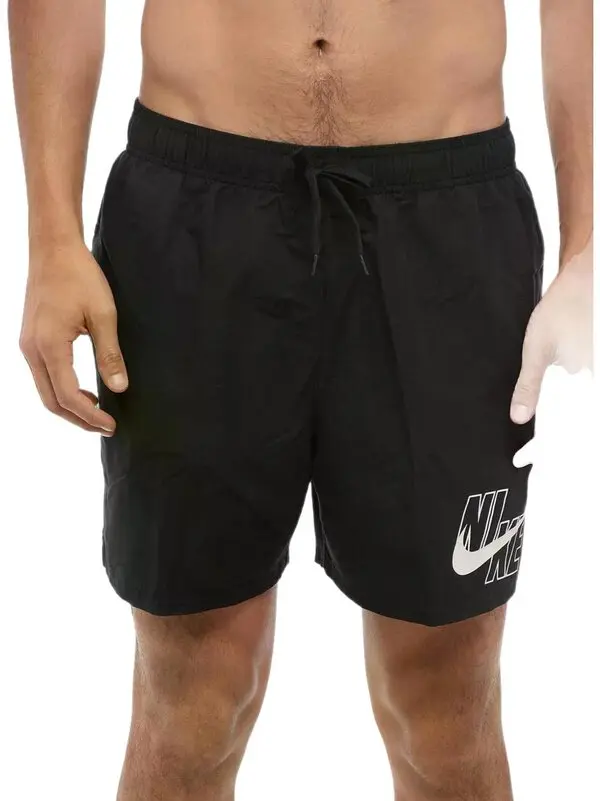 Nike Breaker Logo-print Swim Trunks - Black