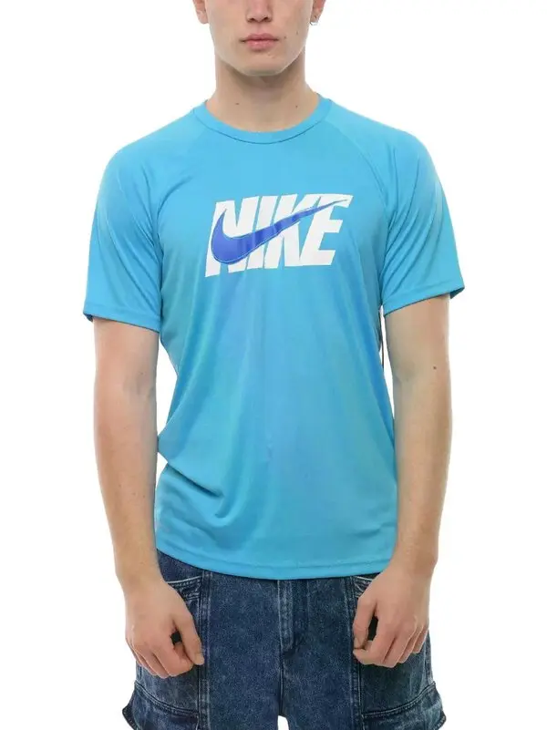 Nike Logo-print Raglan-sleeve T-shirt - Blue