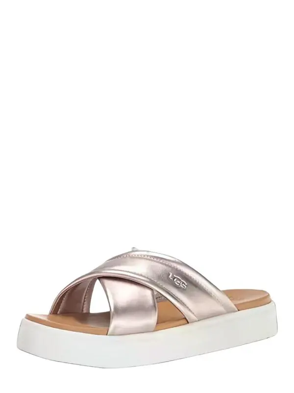 UGG Zayne Metallic Padded Sandals - Pink