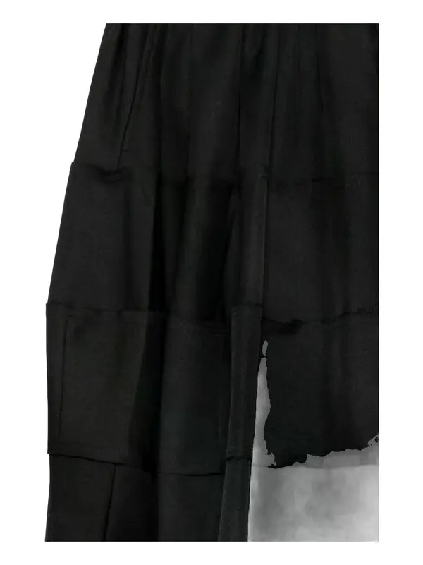 Comme Des Garçons Layered Raw-edge Skirt - Black