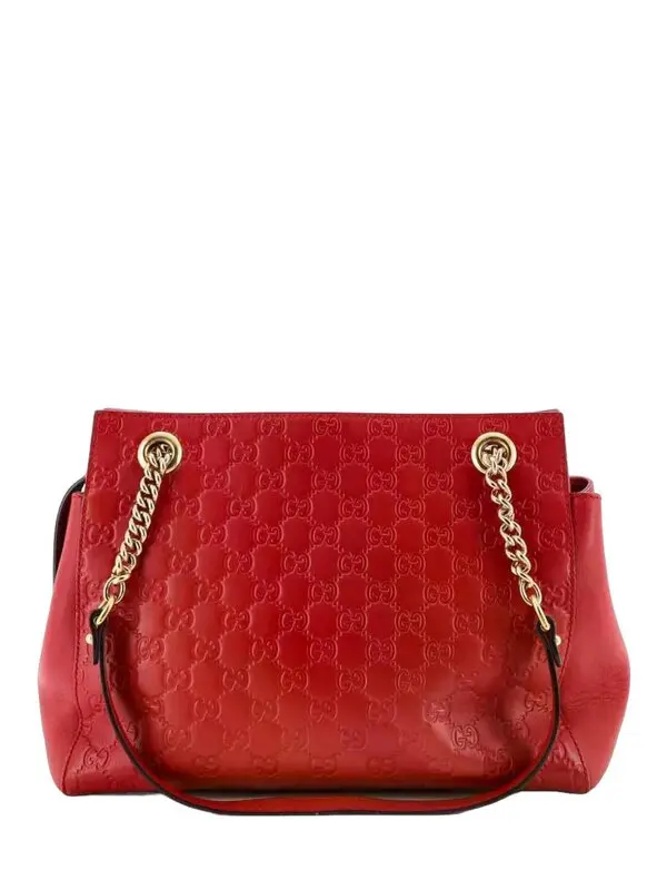 Gucci Soft Signature Shoulder Bag - Red