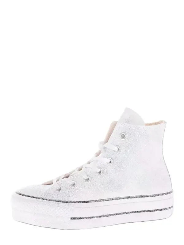 CONVERSE Chuck Taylor All Star Lift Glitter Finish Lace-up Sneakers - White