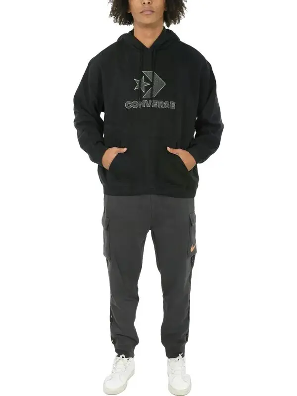 CONVERSE Embroidered Logo Hoodie - Black