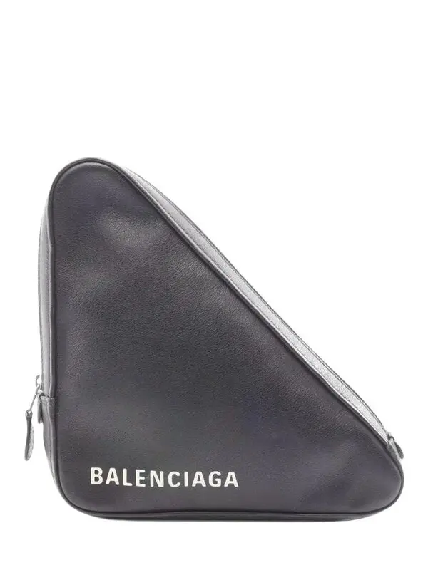 Balenciaga Triangle Clutch Bag - Black