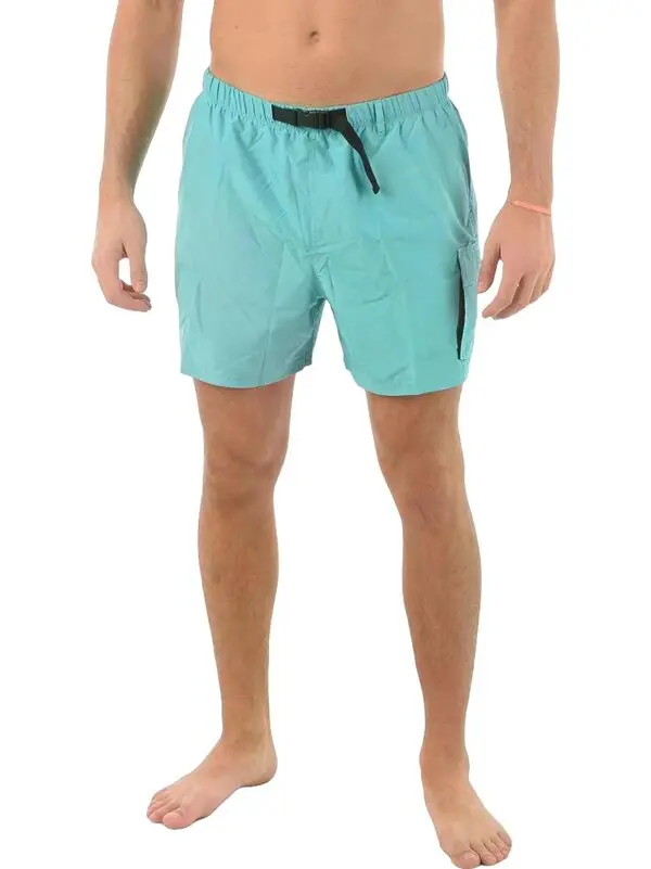 Nike Logo Print Swim Shorts - Blue