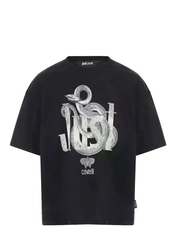 Just Cavalli Snake-print T-shirt - Black