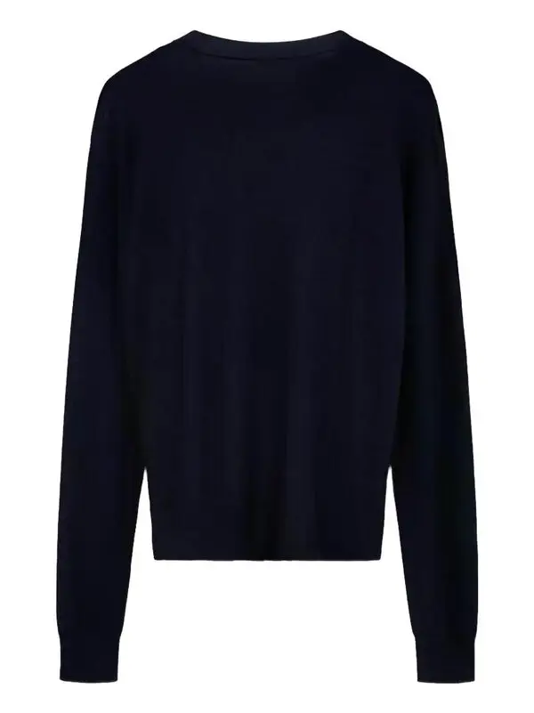 JIL SANDER Cashmere Blend Crew Neck Sweater - Blue