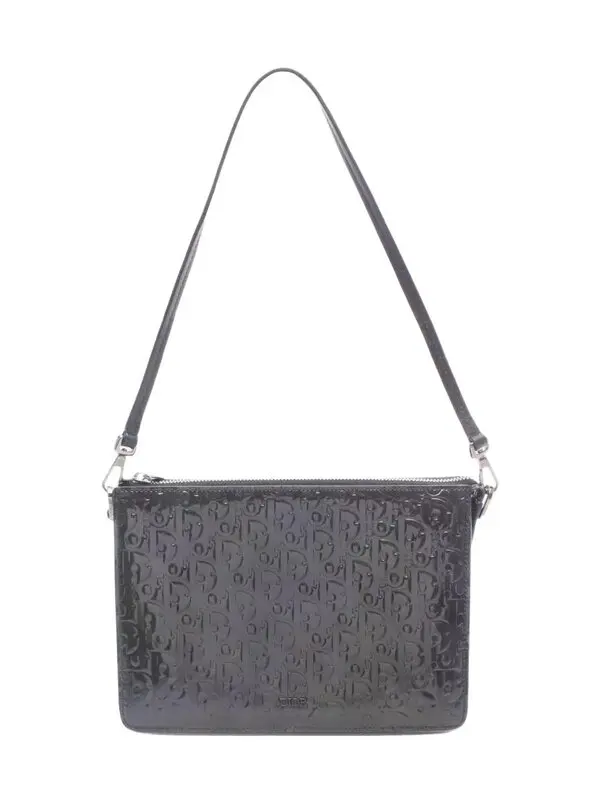 Dior Trotter Pattern Shoulder Bag - Grey