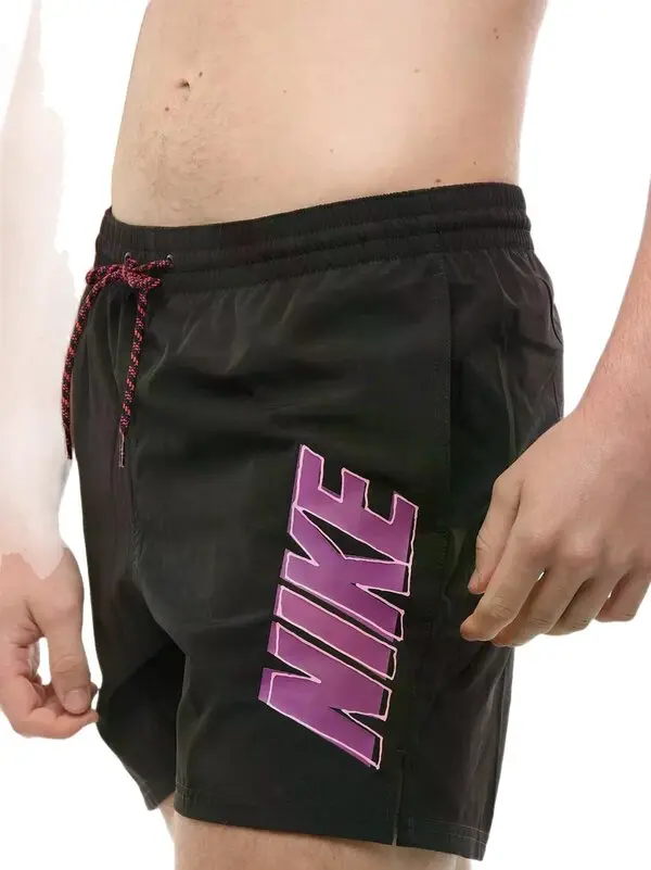 Nike Logo-print Volley Swim Trunks - Black