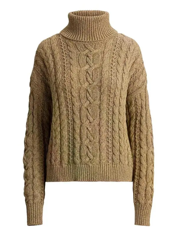 Ralph Lauren Cable-knit Turtleneck Sweater - Brown