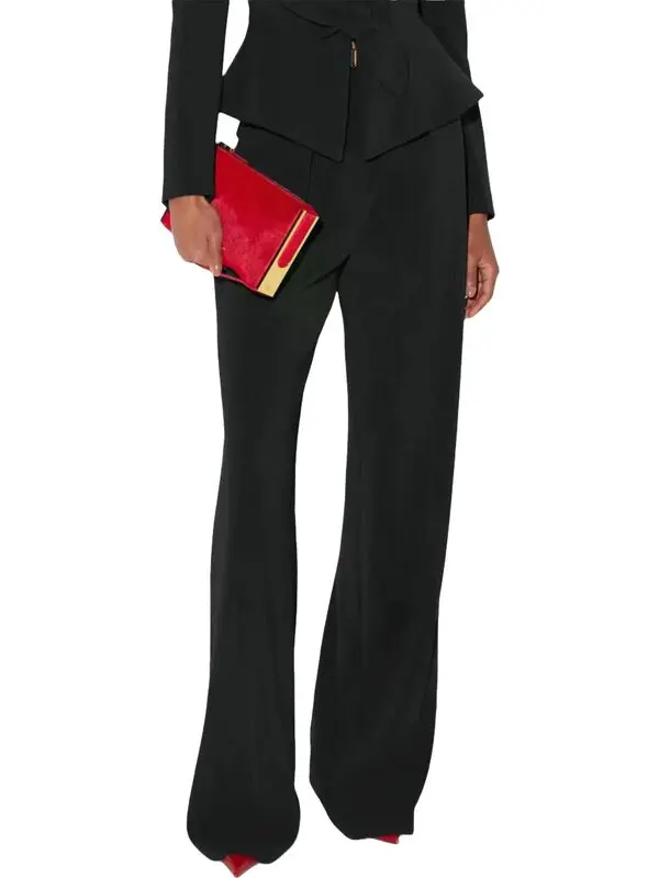 Elisabetta Franchi Belted Wide-leg Trousers - Black