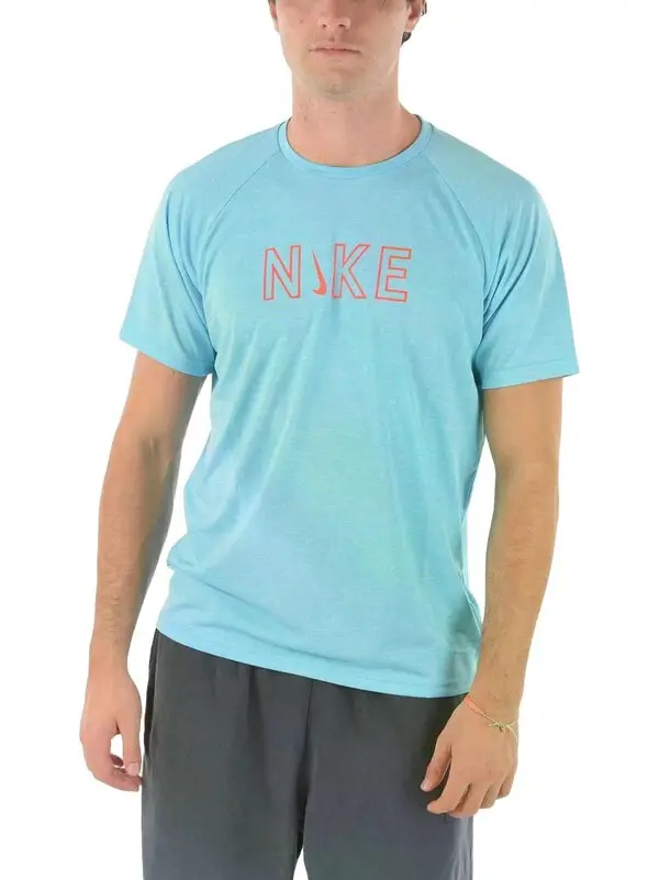 Nike Logo-print Raglan-sleeves T-shirt - Blue