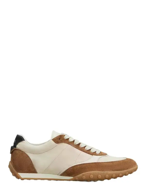 TOD'S Suede Panelled Lace-up Sneakers - Neutrals
