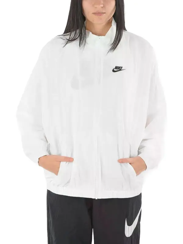 Nike Embroidered Logo Zip-up Jacket - White