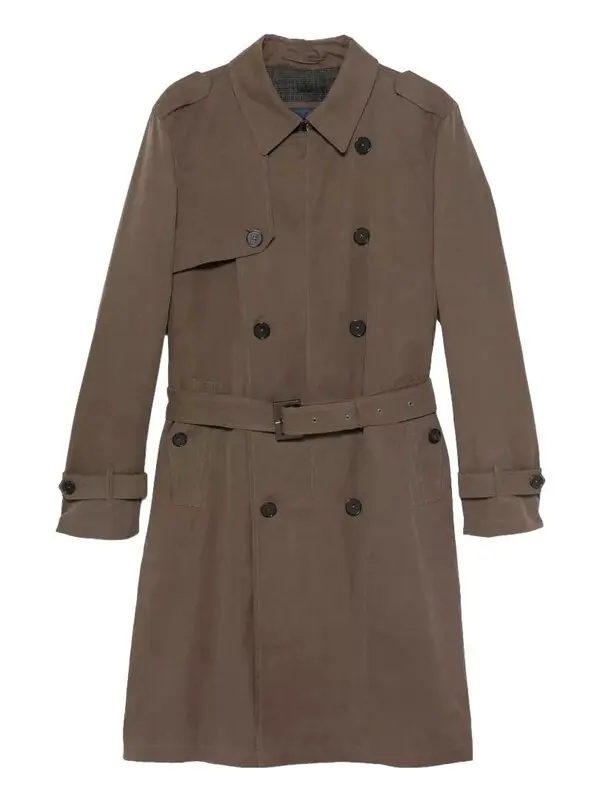Herno Double-breasted Belted Coat - Brown