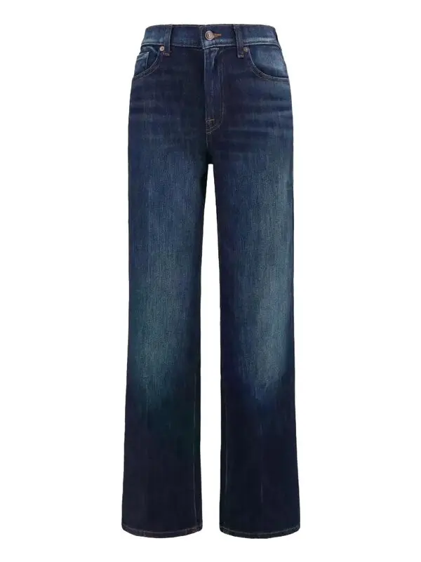 7 For All Mankind Stovepipe Straight-leg Jeans - Blue