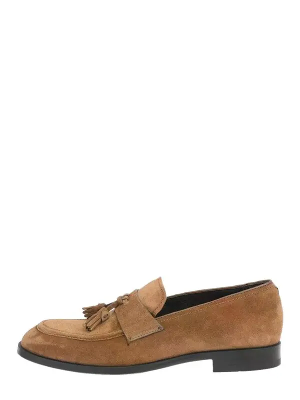 Zegna Siena Suede Tassel Loafers - Brown