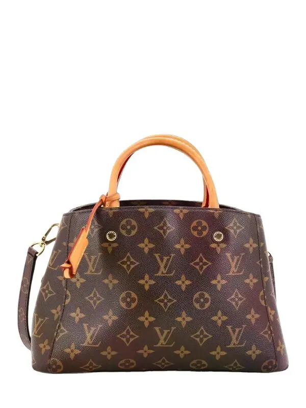LOUIS VUITTON Montaigne Handbag Monogram Canvas Bb Satchel - Brown