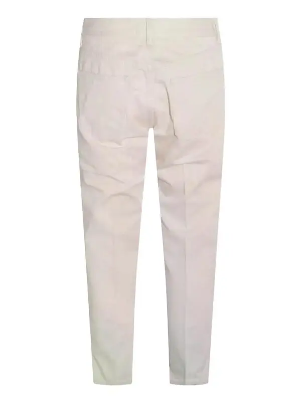 LARDINI Pleated Washed-denim Jeans - Neutrals