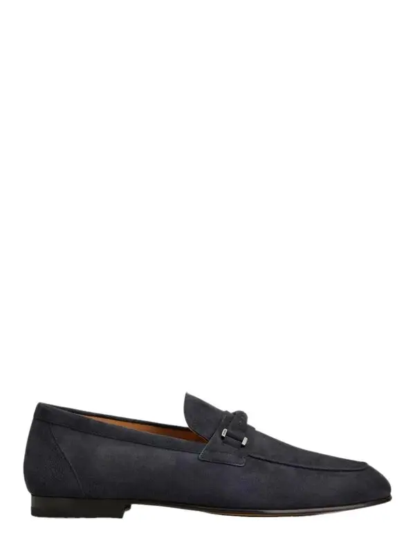 TOD'S Pashmy Suede Loafers With Metal Detail - Blue