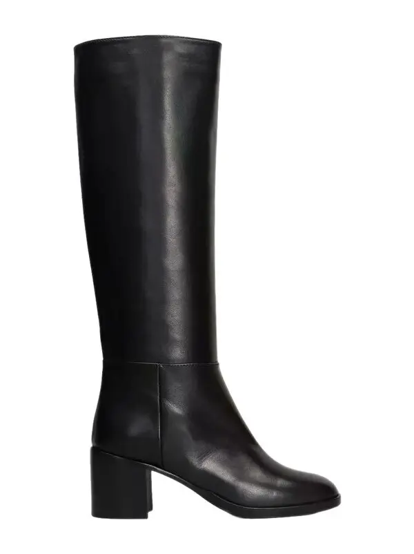 VIA ROMA 15 Calf Leather Knee-high Boots - Black